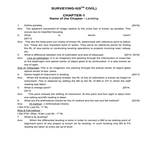 Surveying short question answers | PDF