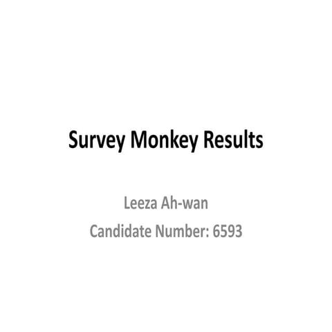 Unit G324: Survey Monkey Analysis | PPTX