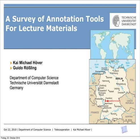 A Survey of Annotation Tools for Lecture Materials | PDF