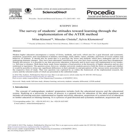 survey of students attitude.pdf | Educational Assessment | Education