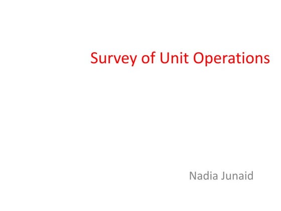 Unit operation | PPT