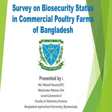 Survey on biosecurity status of bangladesh..final | PPT
