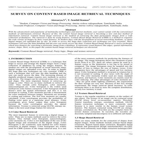 Survey On Content Based Image Retrieval Techniques Pdf Databases Computer Software And