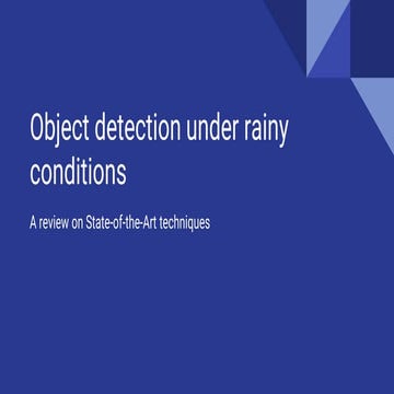 Survey On Object Detection Techniques Pptx Artificial Intelligence