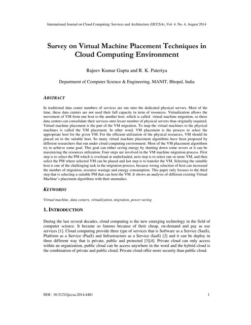 Affinity based virtual machine migration (AVM) approach for effective placement in cloud ...