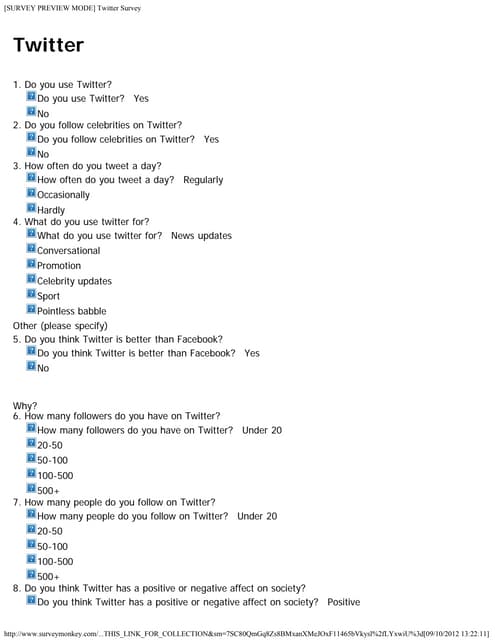 (Social Media)Survey questions | PDF