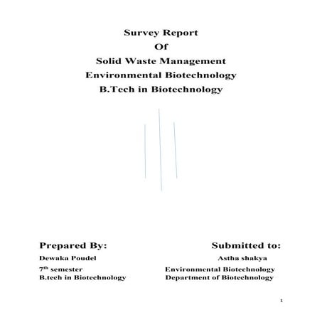 Kathmandu Metropolitan :Solid waste Management (Survey Report) | PDF