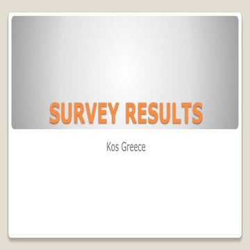 Survey results greece kos | PPT