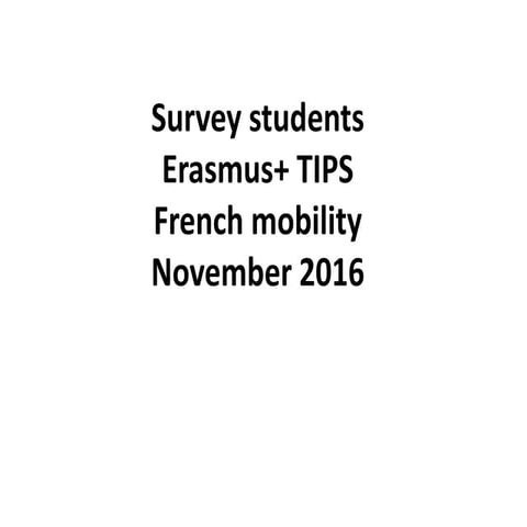 Survey students french mobility | PPT