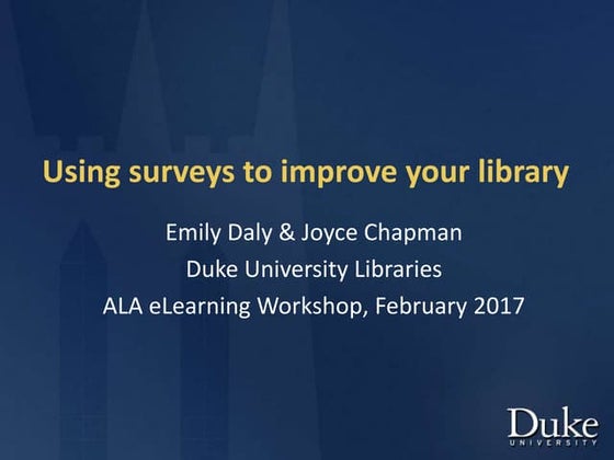 Using Surveys to Improve Your Library - Survey Checklist | PDF