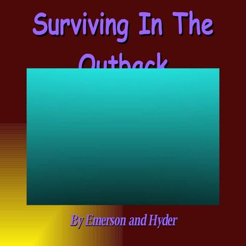 Survivng In The Outback | PPT