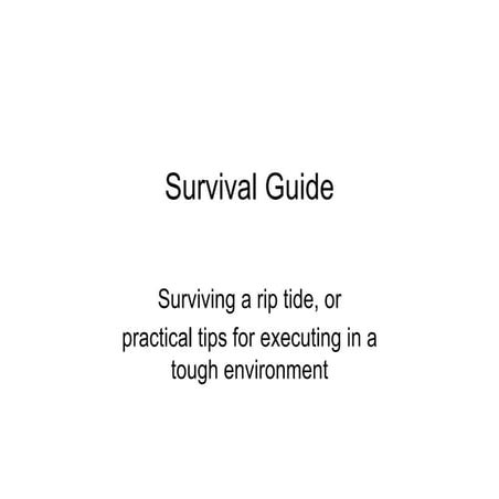 Survival Guide | PDF