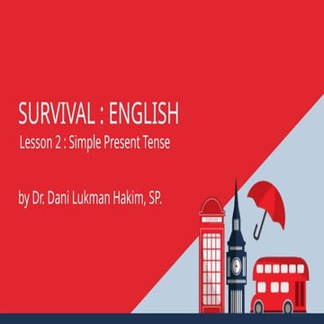 Survival English Class "Simple Present Tense" | PPTX