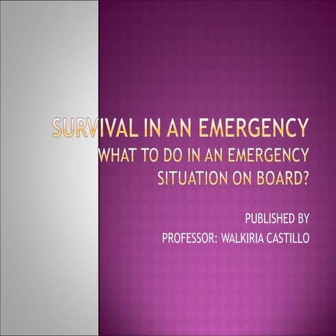 Survival in an emergency | PPT