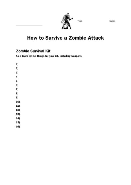 Part 1 Zombie Attack | PDF