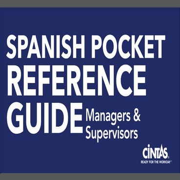 'Survival Spanish' booklet for Cintas Corporation 2020 | PPT