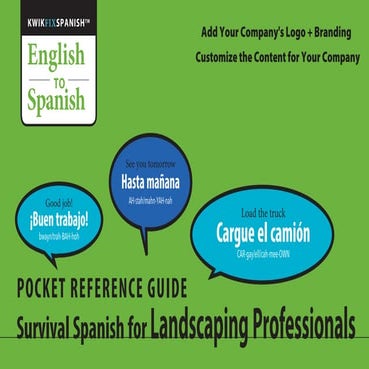 'Survival Spanish' Landscaping Booklet 2020 | PPT