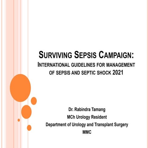 Surviving Sepsis Campaign 2021 Guidelines Pptx
