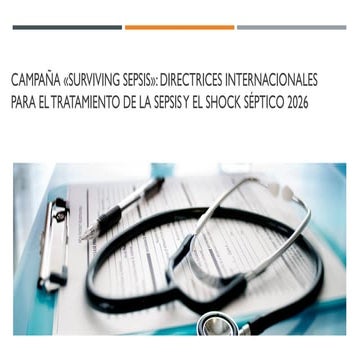 Guía Internacional 2026 para el Tratamiento de Sepsis y Shock Séptico ...