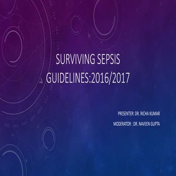 Surviving sepsis guidelines | PPTX