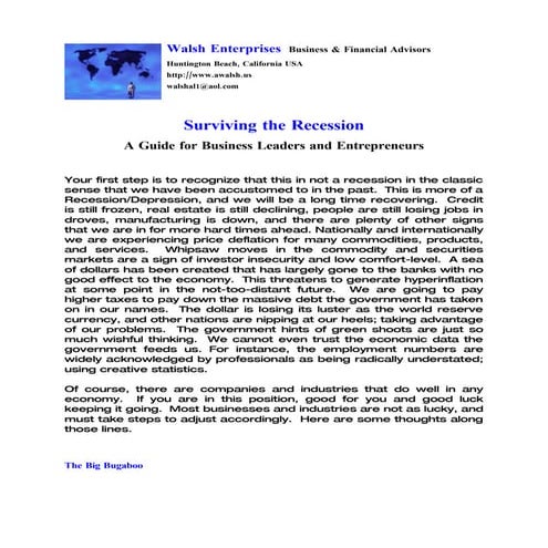 Surviving The Recession | PPT