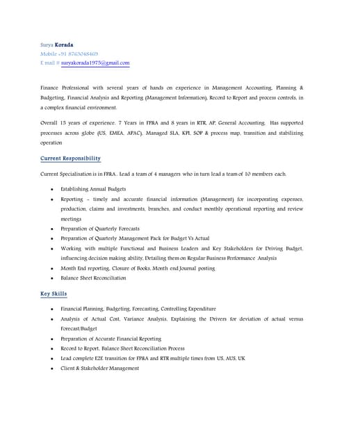 CV Varun Goel | DOC | Business Accounting & Finance | Business