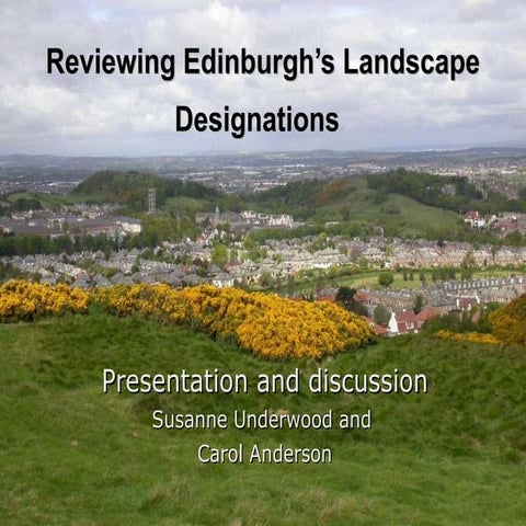 Review of Local Landscape Designations, Edinburgh | PPT