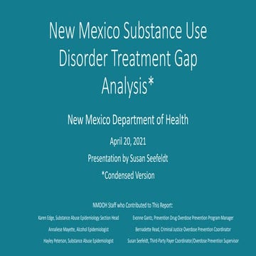 New Mexico Department of Health New Mexico Mobility, Economic ...