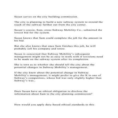 Susan serves on the city building commission.The city is plann.docx