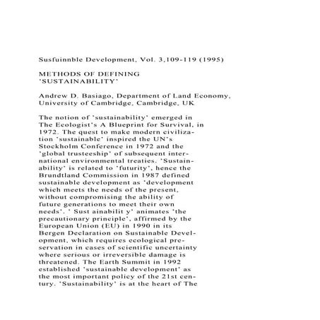 Susfuinnble Development, Vol. 3,109-119 (1995) METHODS OF .docx
