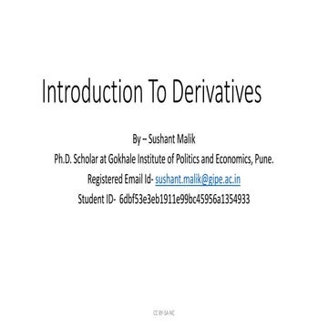 Introduction to Derivatives | PPT
