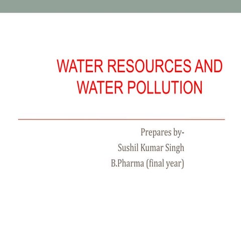 water resources and water pollution | PPT