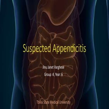 Suspected appendicitis | PPTX