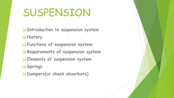 4 independed suspension system | PPTX