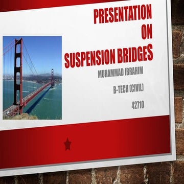 Suspension bridges | PPTX