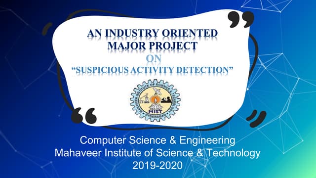 Suspicious Activity Detection Pptx