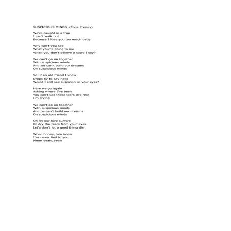Suspicious minds | DOCX