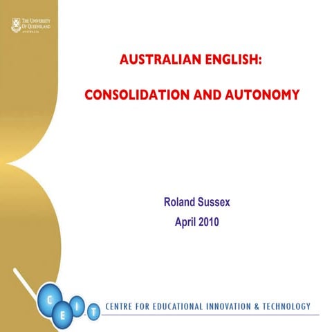 Australian English vs. Standard British English | PDF