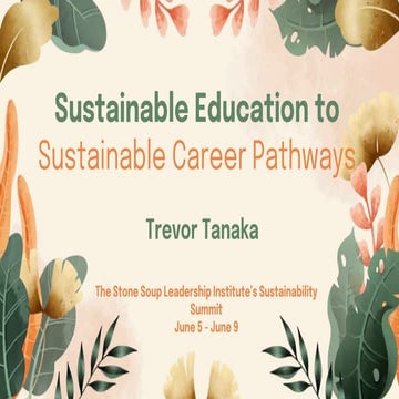 From Sustainable Education to Sustainable Career Pathways | PPT