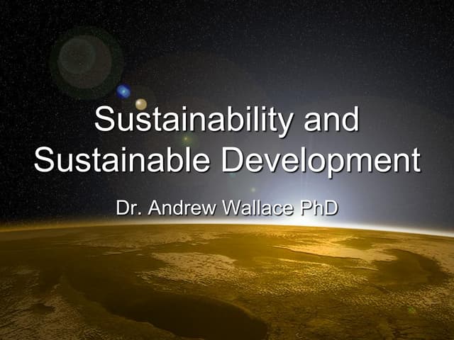 Introduction to sustainability | PPTX