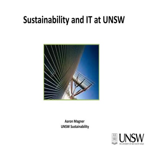 Sustainability and IT at UNSW | PPT