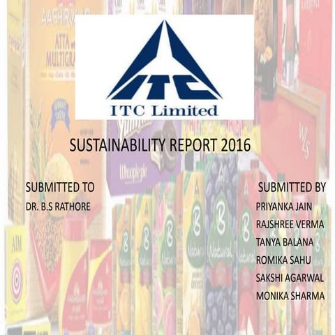 Sustainability Report of ITC | PPTX