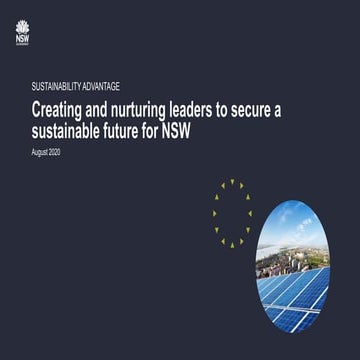 Sustainability Advantage Overview - August 2020 | PPT