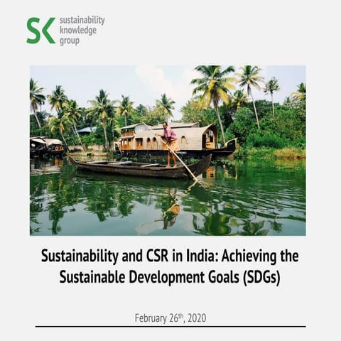Sustainability and CSR in India: Achieving the Sustainable Development ...