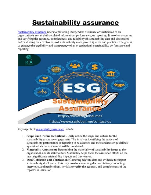Sustainability Report Assuranc1.pdf | Business Accounting & Finance ...