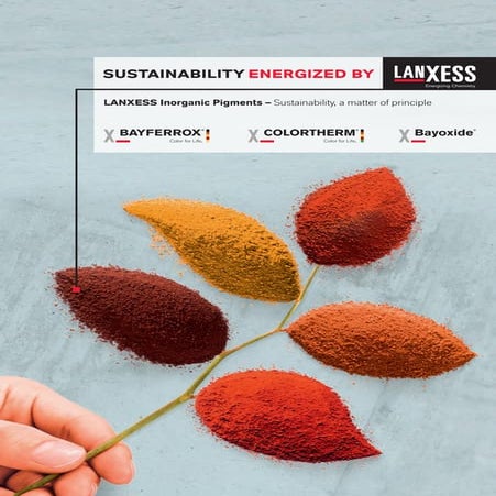 Sustainability brochure lanxess inorganic pigments | PDF