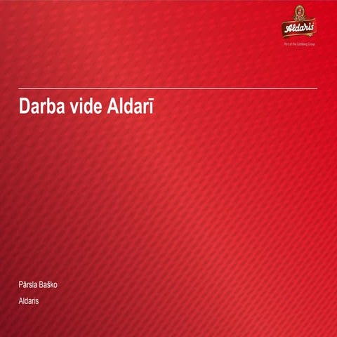 Darba vide Aldarī | PDF