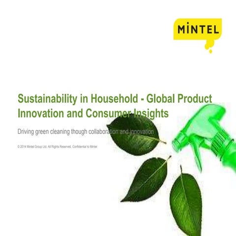 Sustainability in Household - Global Product Innovation and Consumer ...