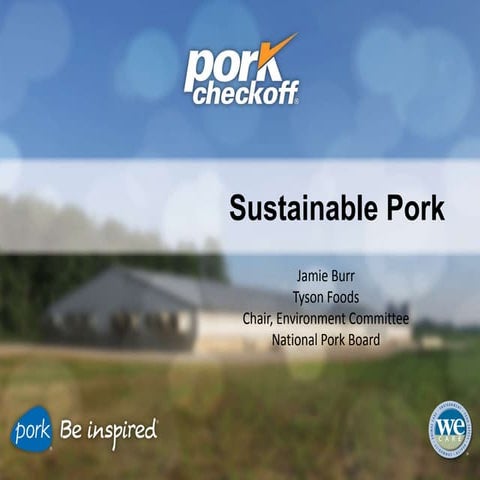 Sustainability in Pork Production | PPTX