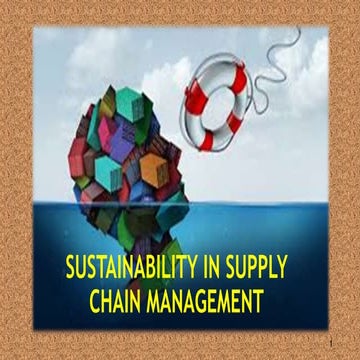 Sustainability in Supply Chain Management | PPTX